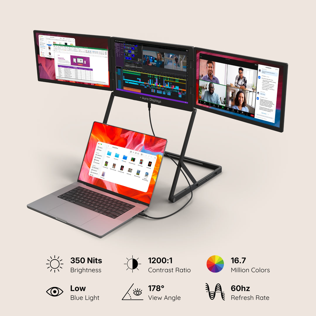 Best Triple Portable Monitors for laptops – Aura